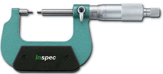 Inspec Spline Micrometer 0-25mm x .01mm Type A anvils accuracy .004mm,