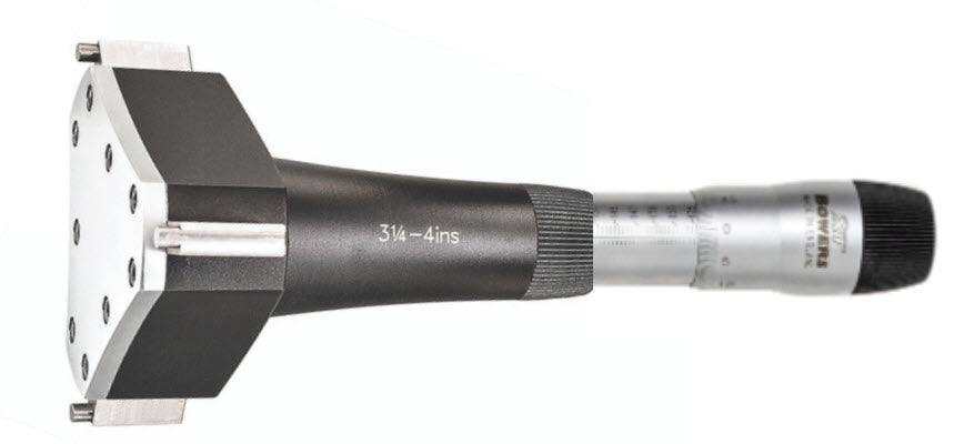 Bowers XT Analogue Standard 3 point Micrometers W/O Ring 3.1/4-4" XTA8