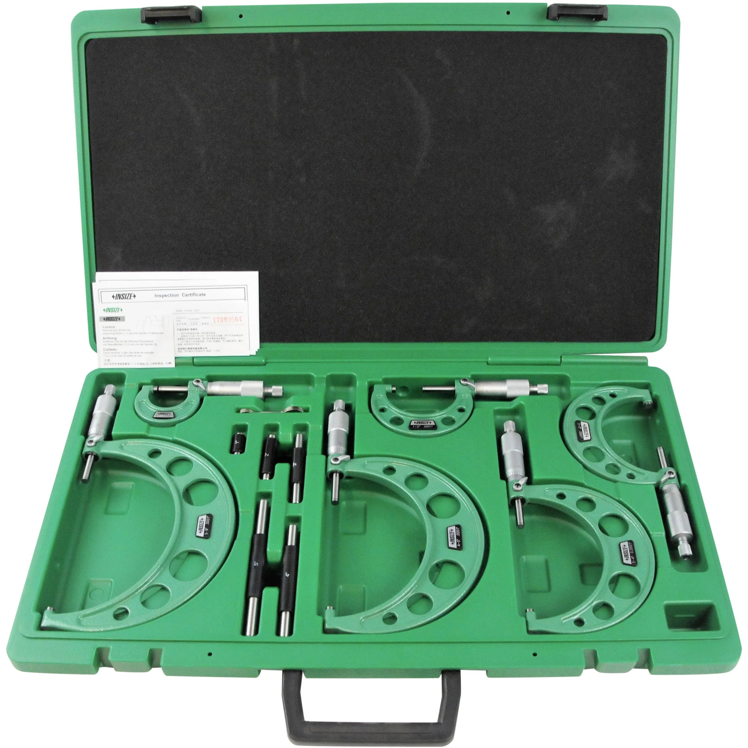 Insize Set of Insize mechanical micrometers with heat shield Range : 0