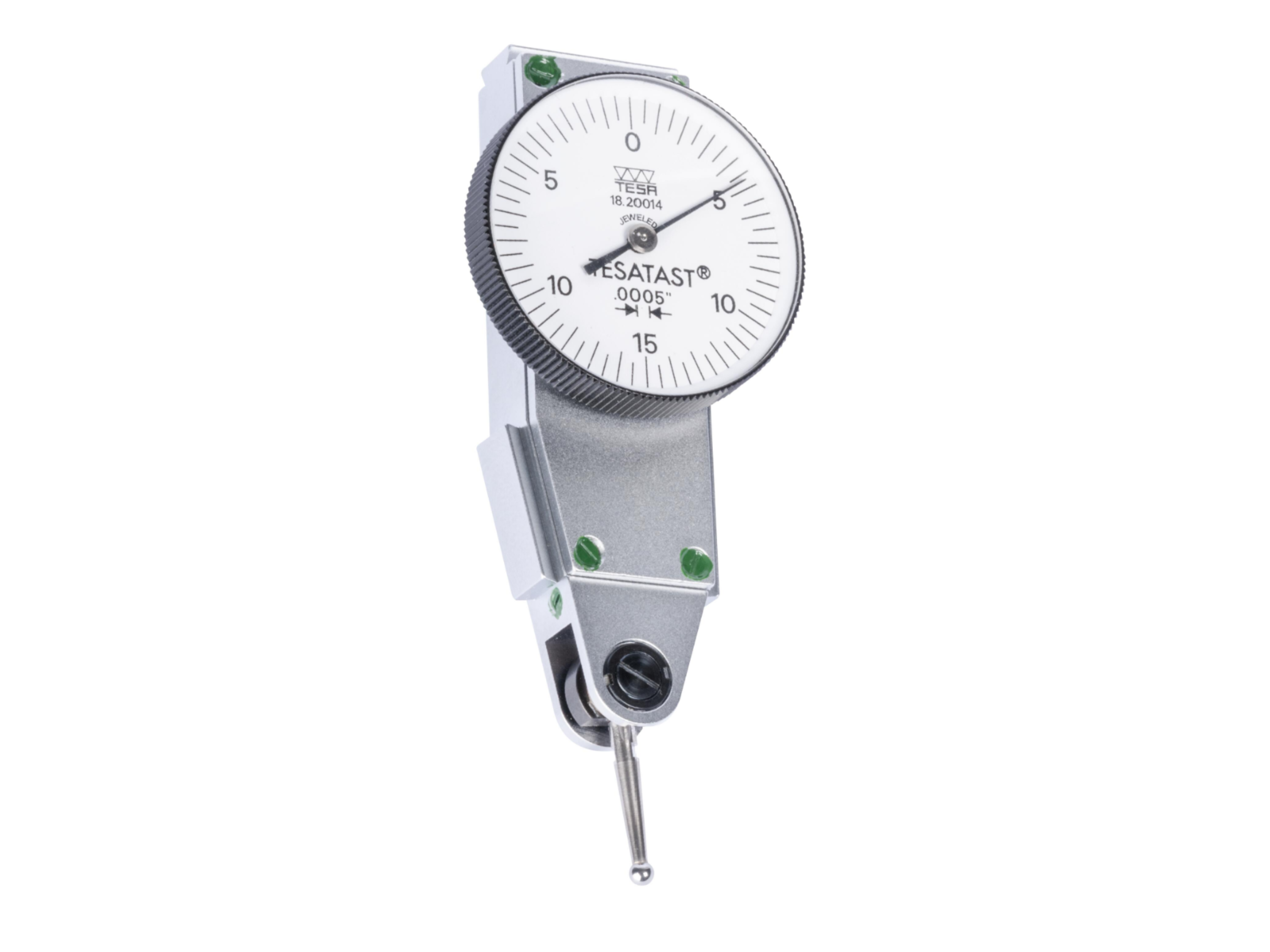 Lever-type dial test indicator, lateral, 0.03" Travel 0.0005" Resoluti