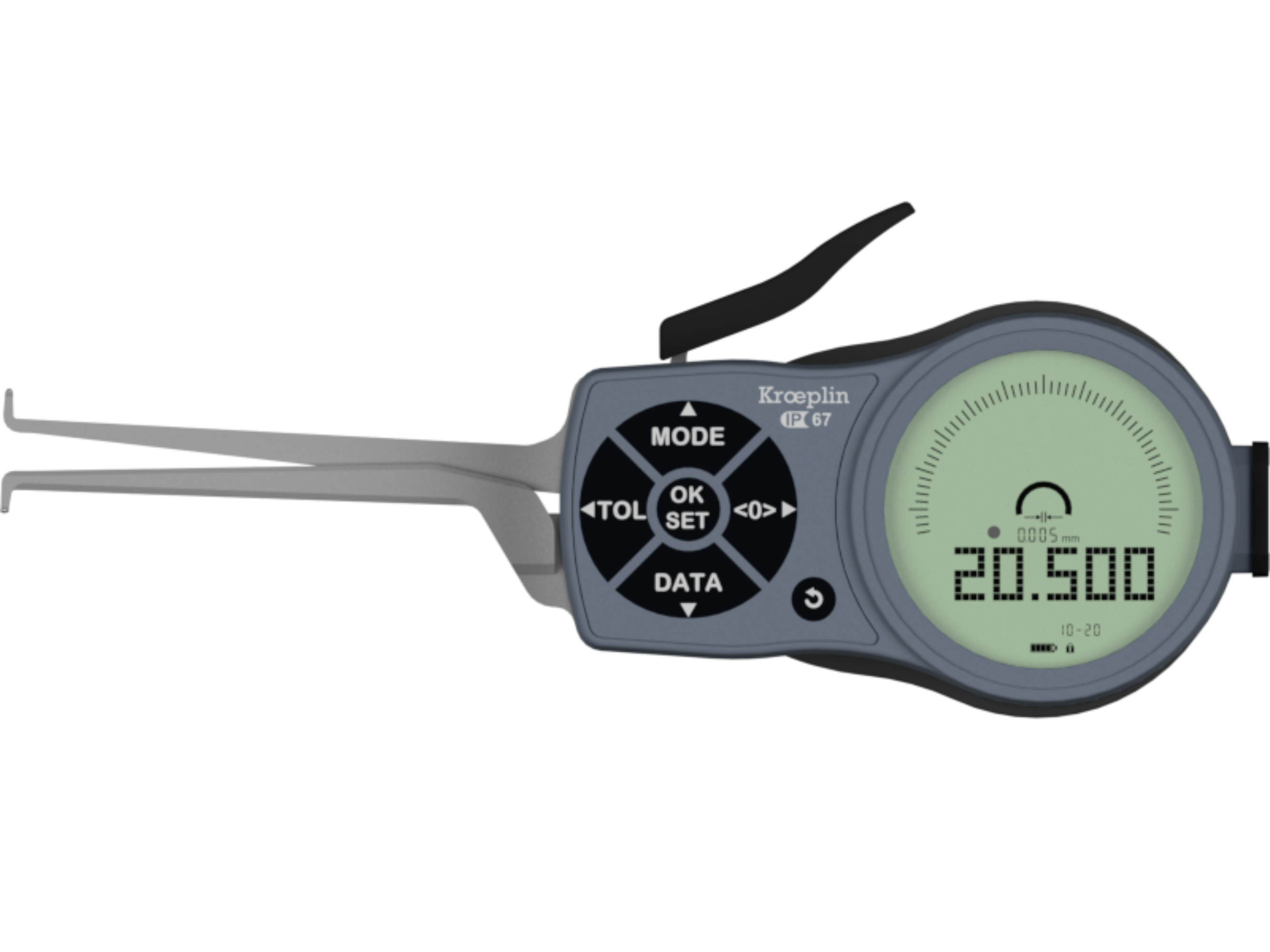 Kroeplin Digital Internal 3-Point Caliper Gauge 10-20mm, 0.001mm L210P