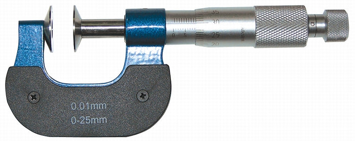 Inspec Disc Micrometer Range 0-25mm x .01mm 204-21-000 Rotating Spindl