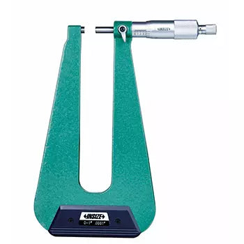 Insize Sheet Metal Micrometer, Type A, 0.01mm Graduation, 0-25mm Flat